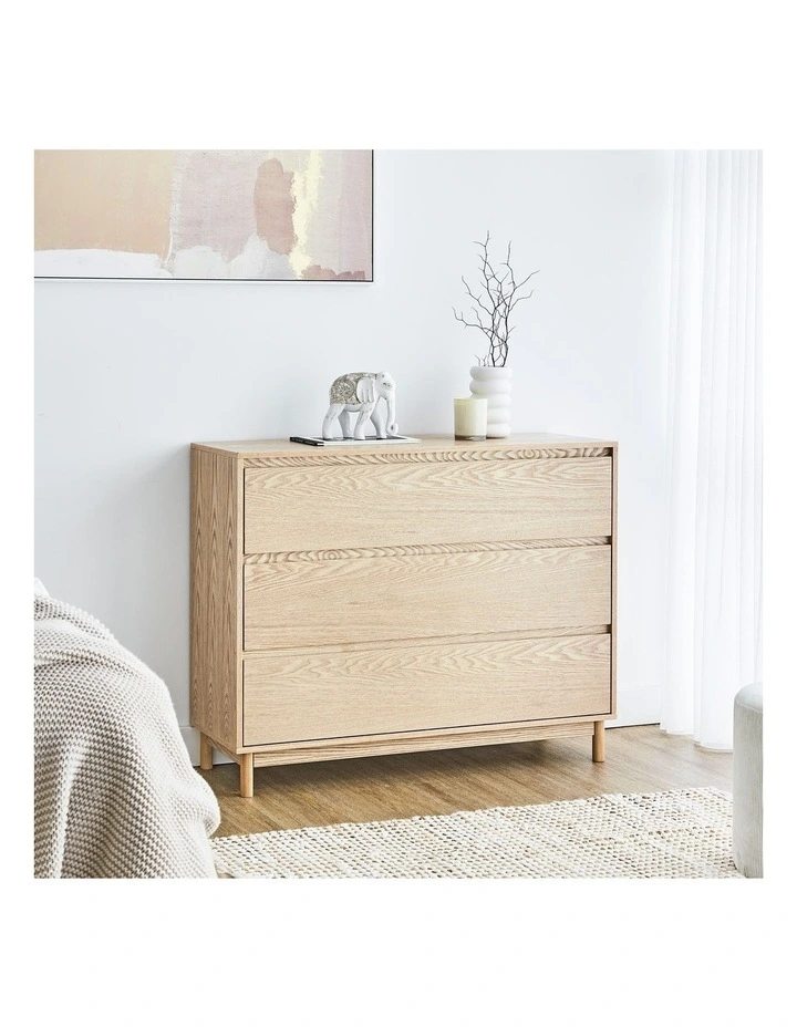 Cooper & Co Emerson Chest of 3 Drawers 110cm in Natural | MYER