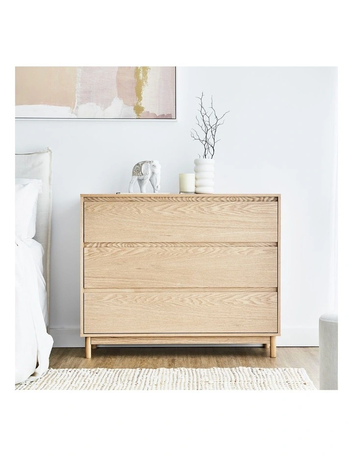 Cooper & Co Emerson Chest of 3 Drawers 110cm in Natural | MYER