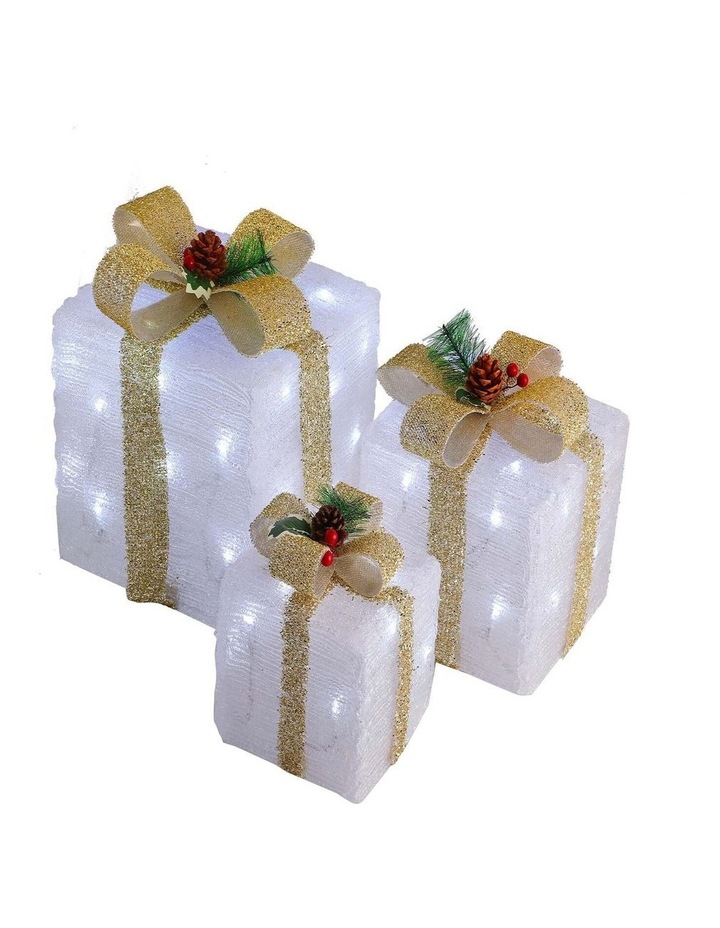 Lexi Lighting LED Acrylic Gift Box Set 3 Piece in Champagne | MYER