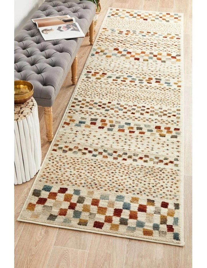 Rug Culture Oxford Mayfair Squares Rug in Cream | MYER
