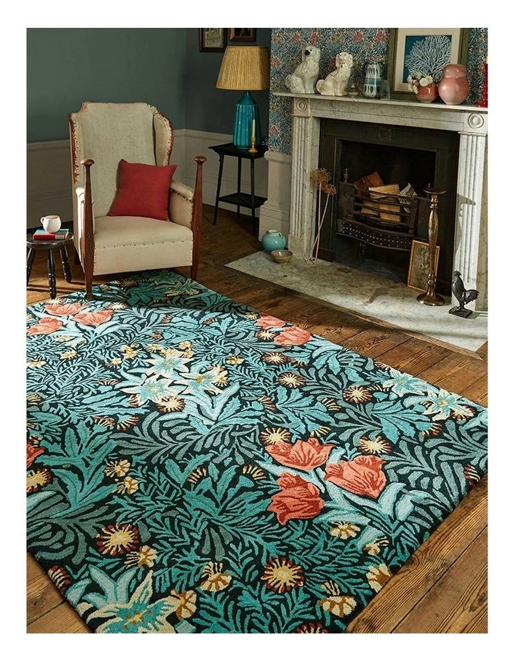 Morris & Co Bower Rug In Indigo | MYER