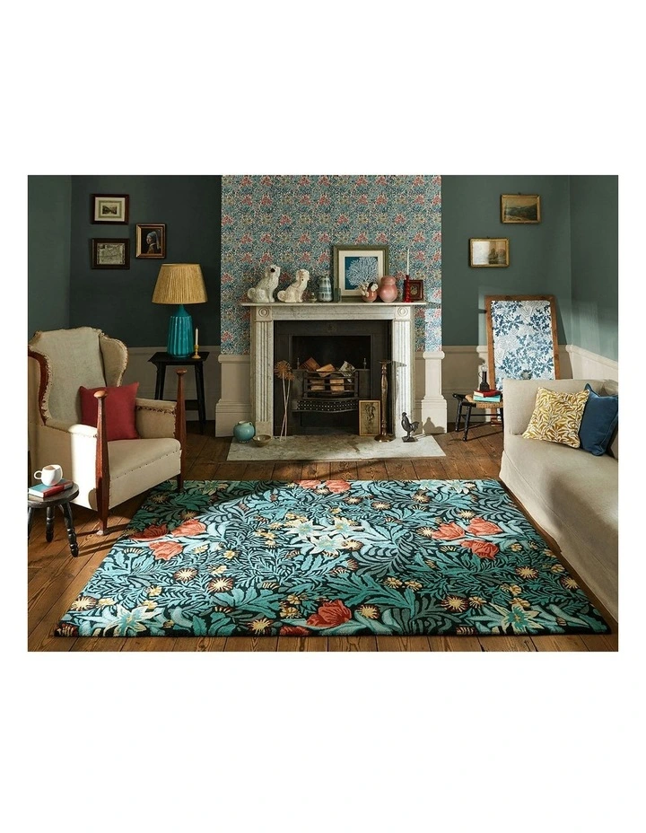 Morris & Co Bower Rug In Indigo | MYER
