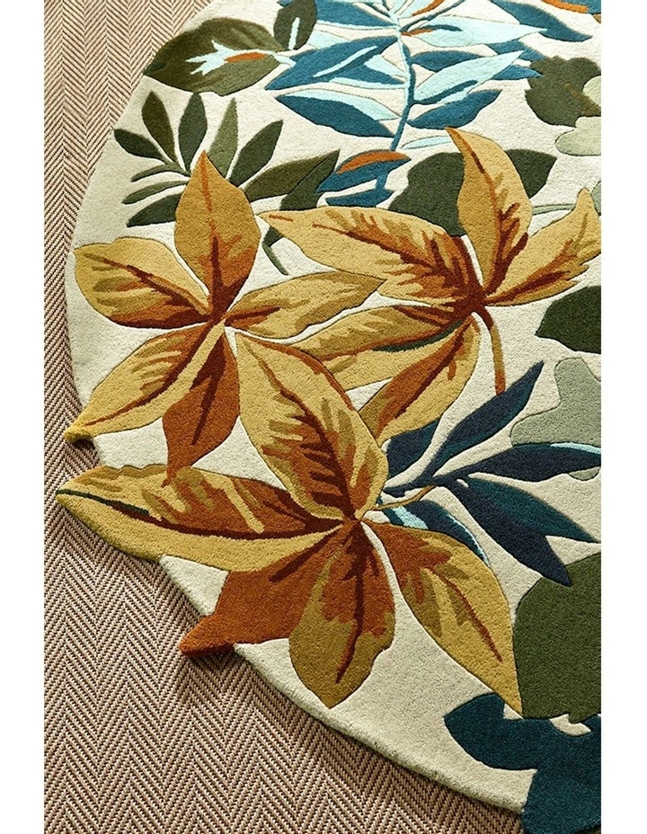 Sanderson Robin's Wood Round Rug in Russet Brown | MYER