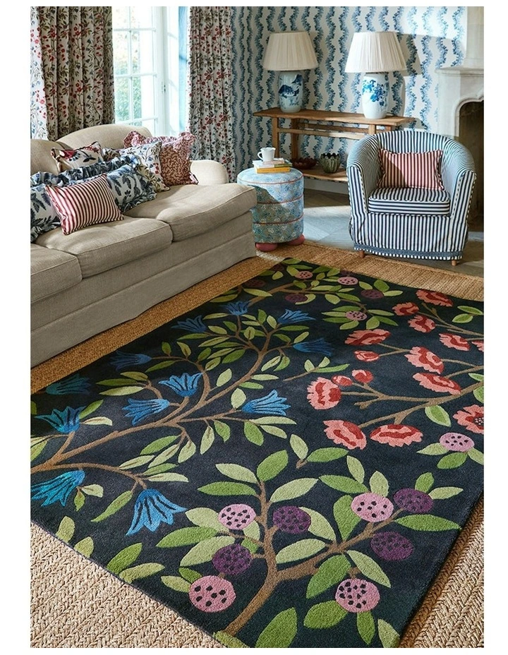 Sanderson Foraging Rug In Indigo | MYER