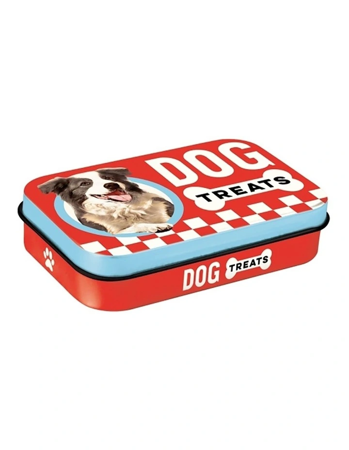 NOSTALGIC ART Dog Treats Storage Metal Tin Box 9.5x6x2cm in Red | MYER
