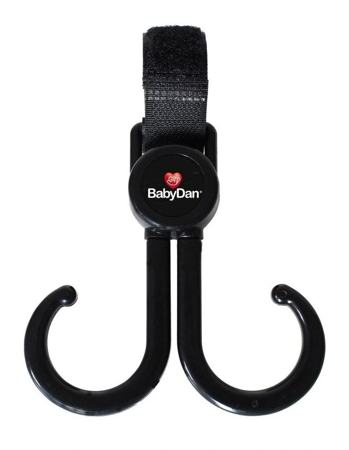 BABYDAN Double Hanging Hook For Baby/Infant Stroller in Black | MYER