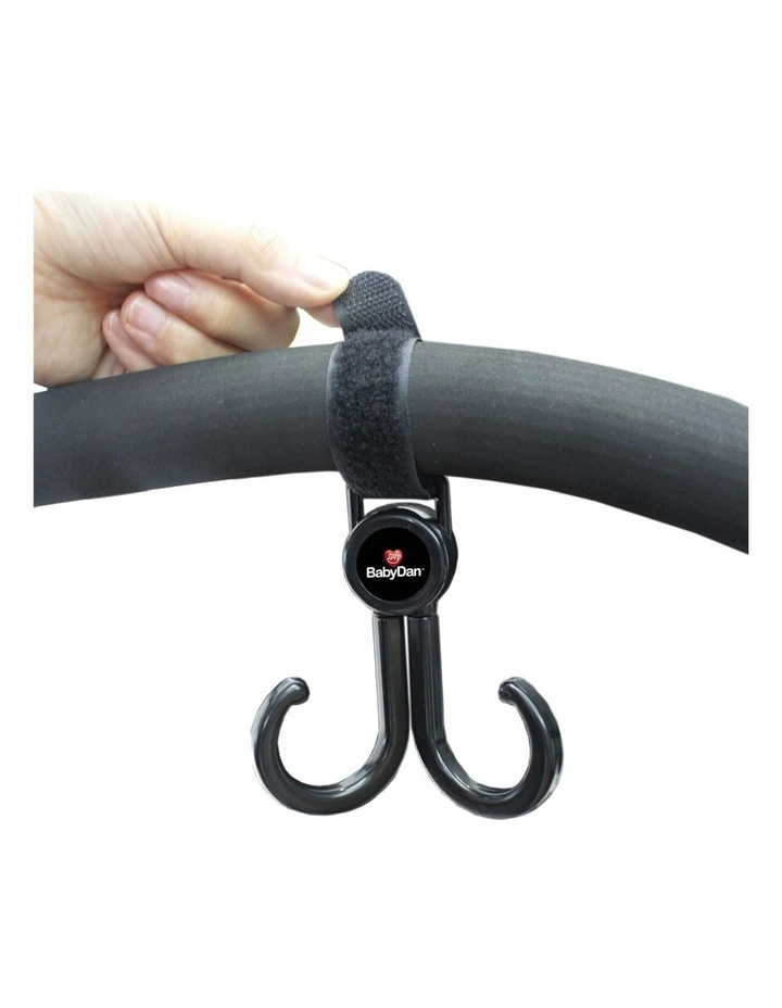 BABYDAN Double Hanging Hook For Baby/Infant Stroller In Black | MYER