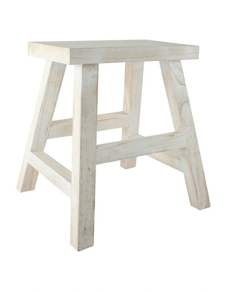White wooden stool chair store