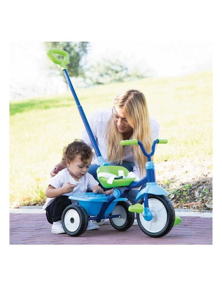 Smartrike 2 in 1 Folding Push Tricycle Ride On 15m in Blue | MYER