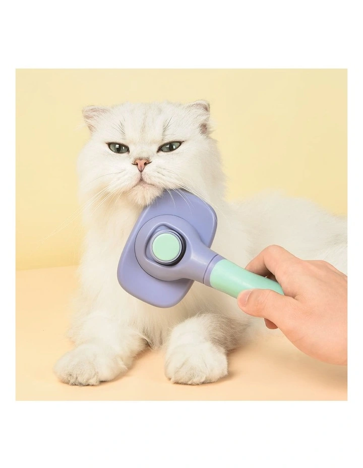 Pakeway T10 Self-Cleaning Pet Slicker Demitting Brush Max XL in Blue ...