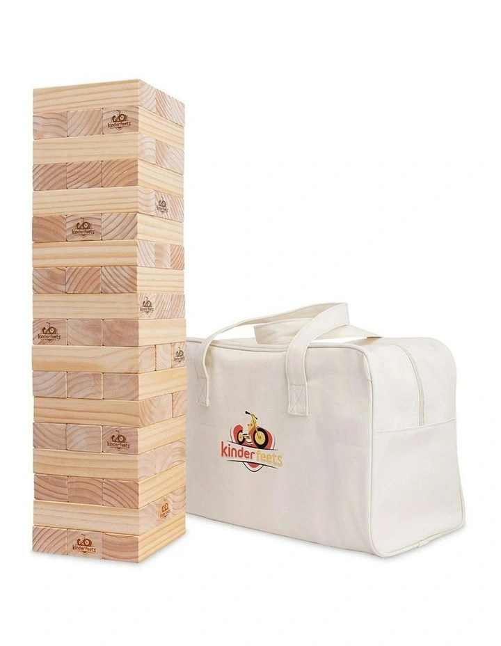 Kinderfeets Giant Stackers Wooden Play Stacking Toy 18cm 54 Piece 3y ...