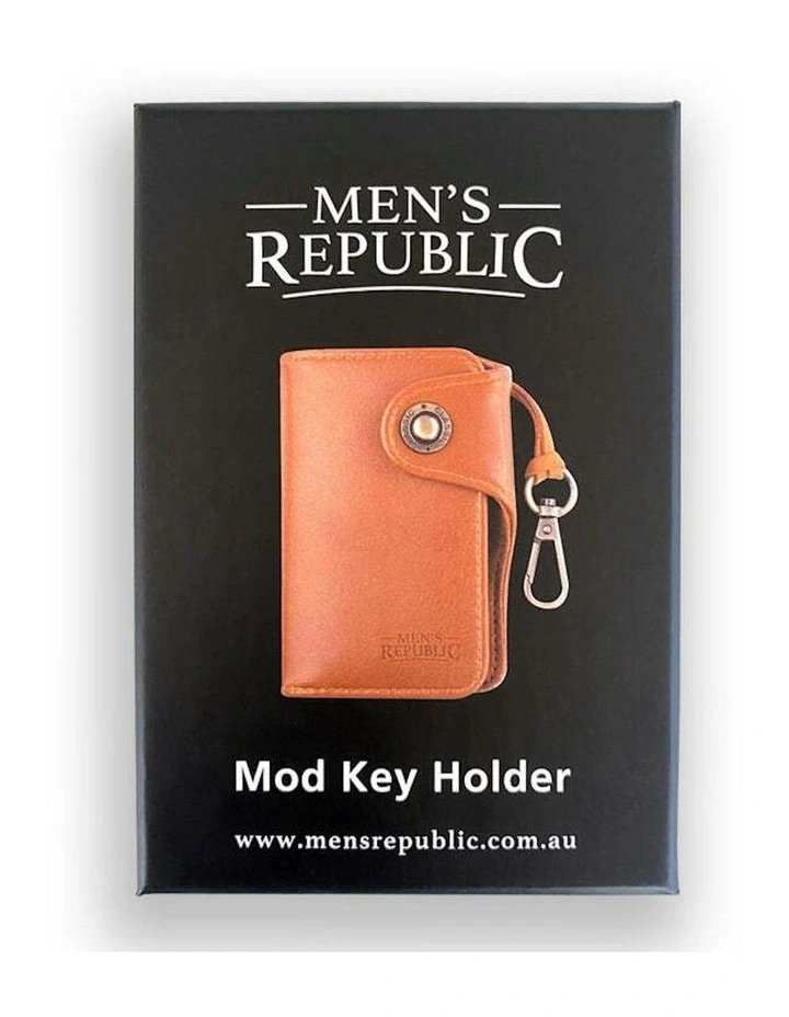 Men's Republic Stylish Leather Ultimate Key Ring Holder in Brown | MYER