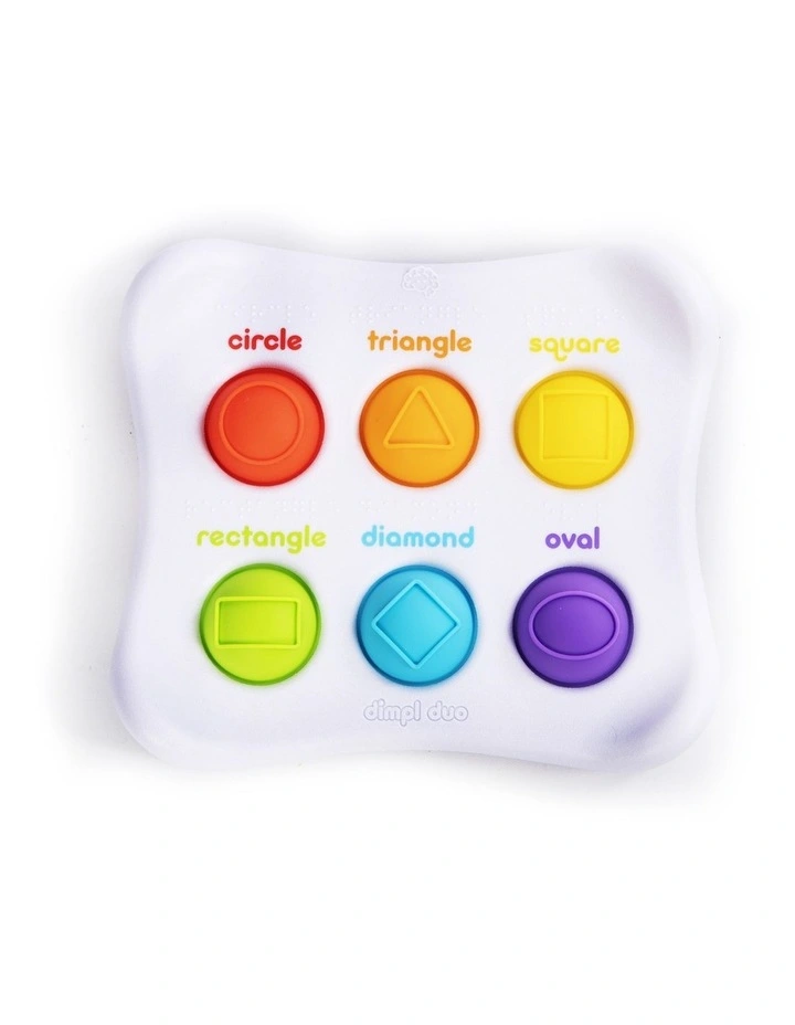 FAT BRAIN TOY CO. Dimpl Duo /Baby Shape/Colour Pop Silicone Sensory Toy 1-4y Kids | MYER