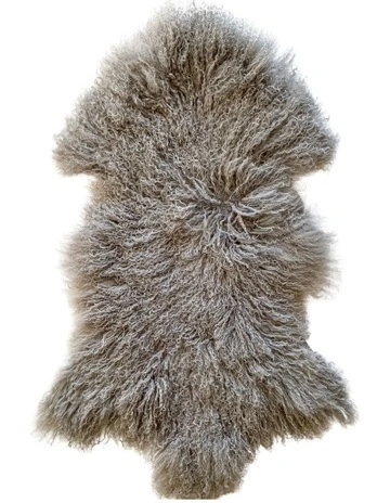 Naturally Sheepskins Long Wool Mongolian Sheepskin Rug In Grey | MYER