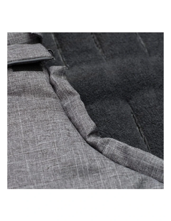 Naturally Sheepskins Weatherproof Fleece Footmuff in Linear Grey | MYER