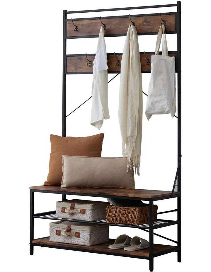 IHOMDEC 3 Tier Entryway Coat Shoe Rack and Storage Shelves | MYER