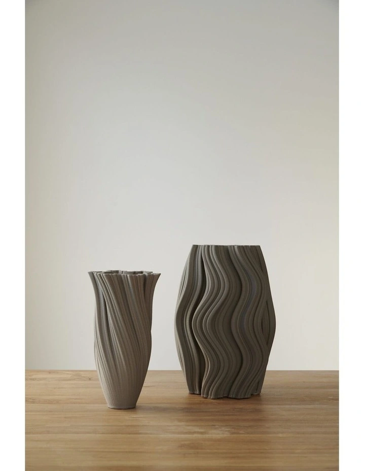 One Six Eight London Harper Vase 30cm in Tan | MYER