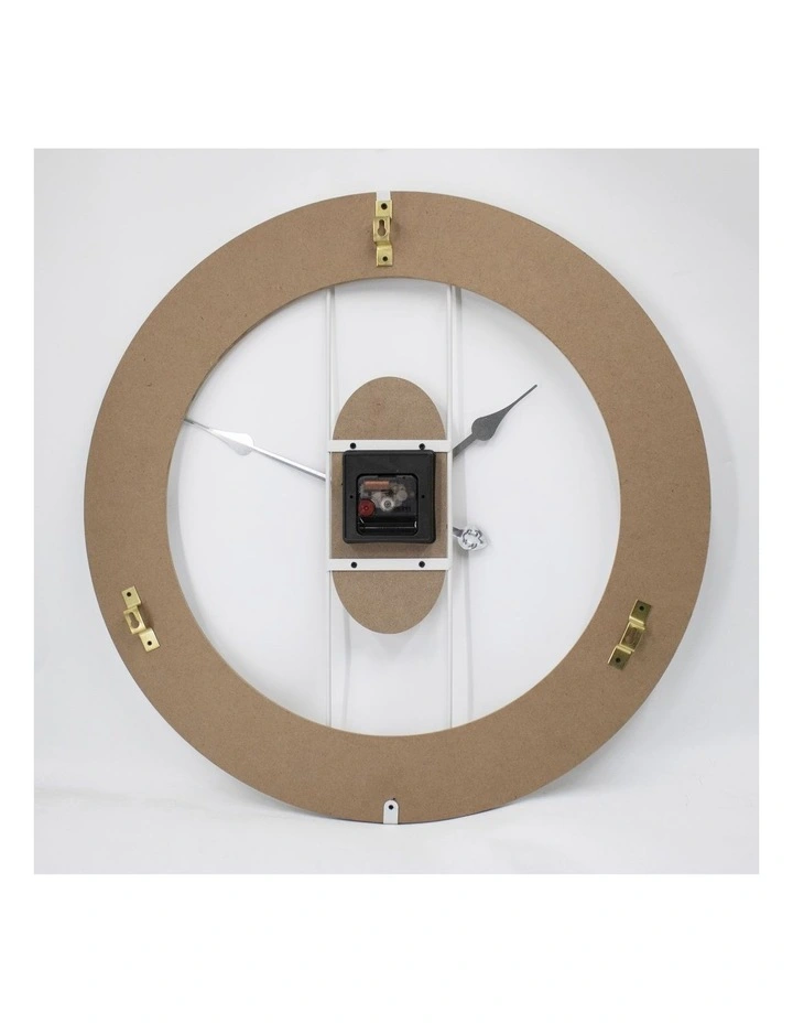 Toki Aaron Silent Wall Clock 60cm in Brown | MYER