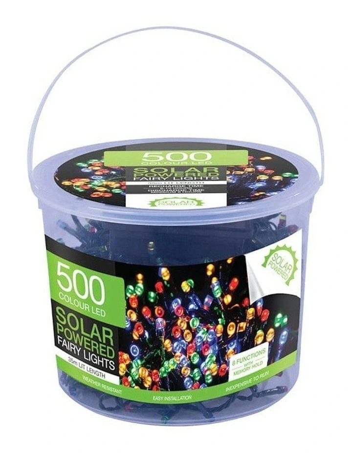 Living Today 500 Solar LED Fairy Lights in Multi | MYER