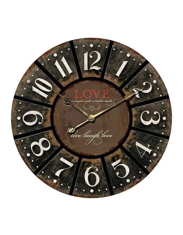 Willow & Silk 60cm Rustic Love Wall Clock | MYER
