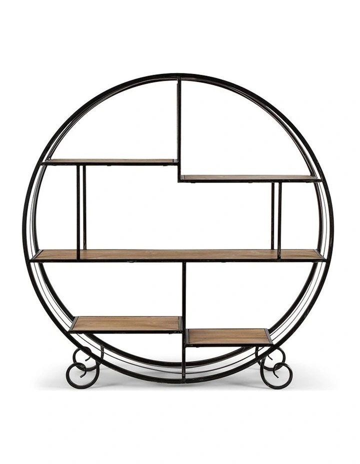 Willow & Silk Round Wall Shelf With Stand in Black | MYER
