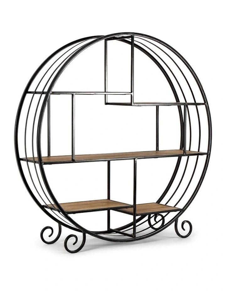 Willow & Silk Round Wall Shelf With Stand in Black | MYER