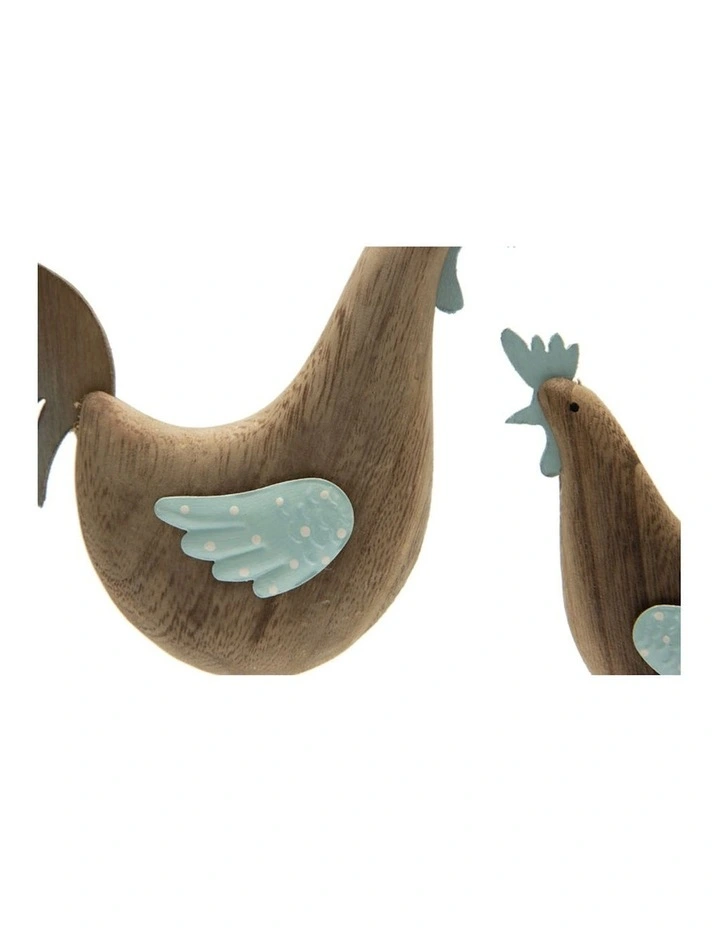 Willow & Silk Stylish Rooster Home Decor Set of 2 in Brown | MYER