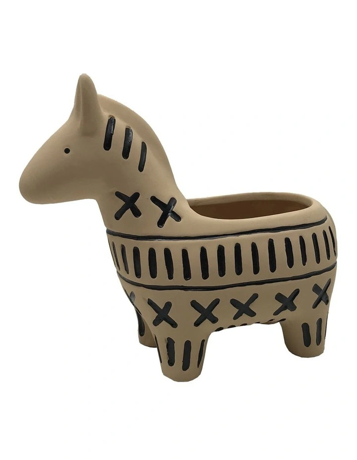 Willow & Silk Zebra Design Succulent Planter in Natural | MYER