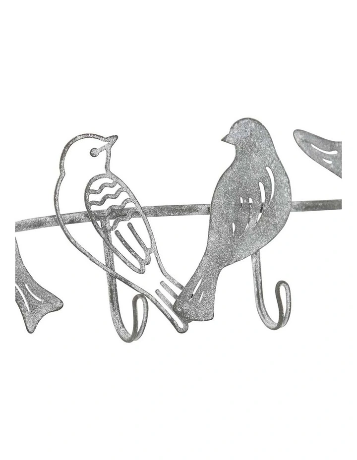 Willow & Silk 5 Hook Wall Hanging Wire Coat Rack in Distressed Grey | MYER