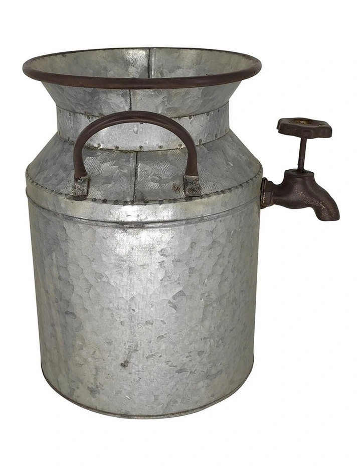 Willow & Silk Churn with Tap Planter Medium in Rust | MYER