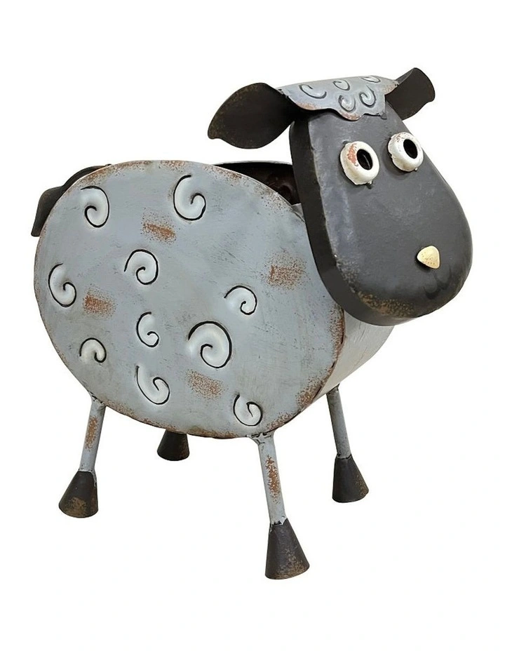 Willow & Silk Sheep Planter for Garden in Grey | MYER