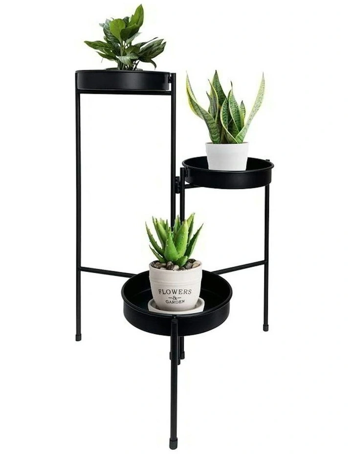 Willow & Silk 3-Tier Folding Pot Planter Display Stand in Black | MYER