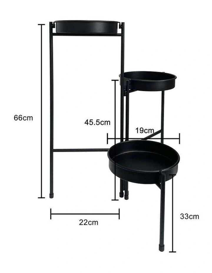 Willow & Silk 3-Tier Folding Pot Planter Display Stand in Black | MYER