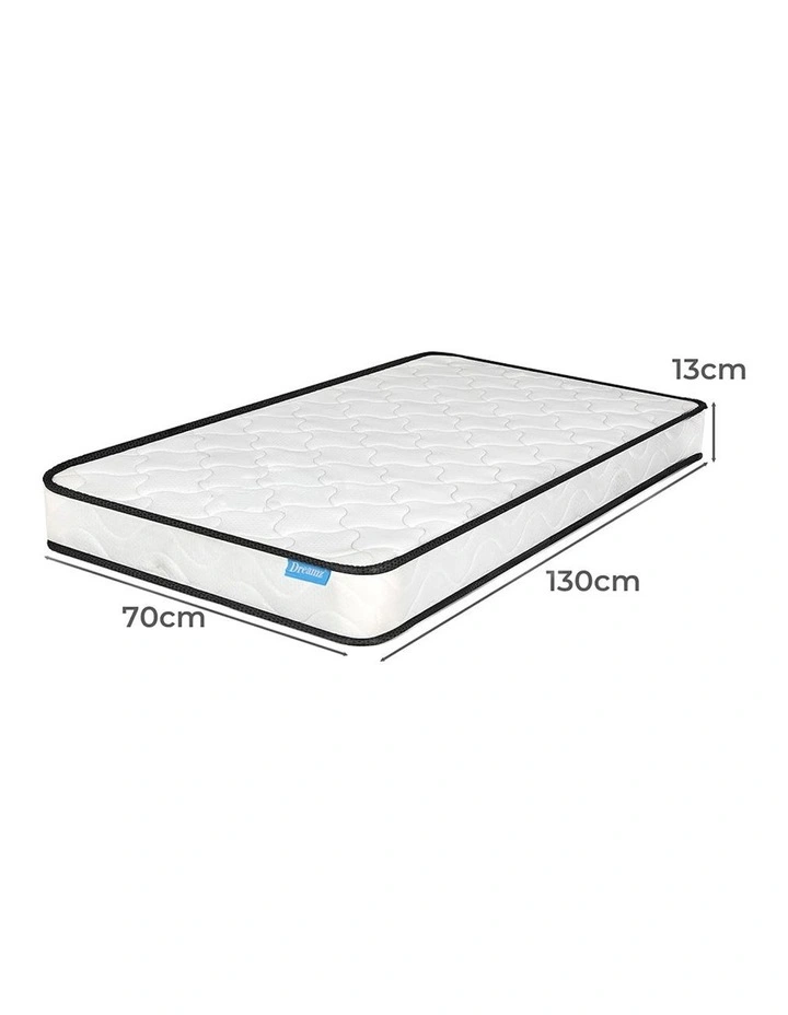 DreamZ Firm Spring Cot Mattress 13cm in White | MYER