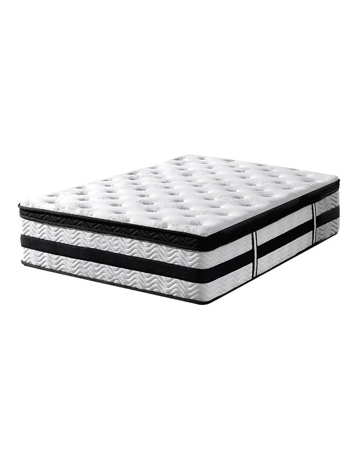 DreamZ Medium Firm Single Size Spring Mattress In White/Black | MYER