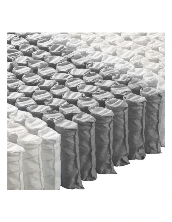 DreamZ Medium Firm Single Size Spring Mattress In White/Black | MYER
