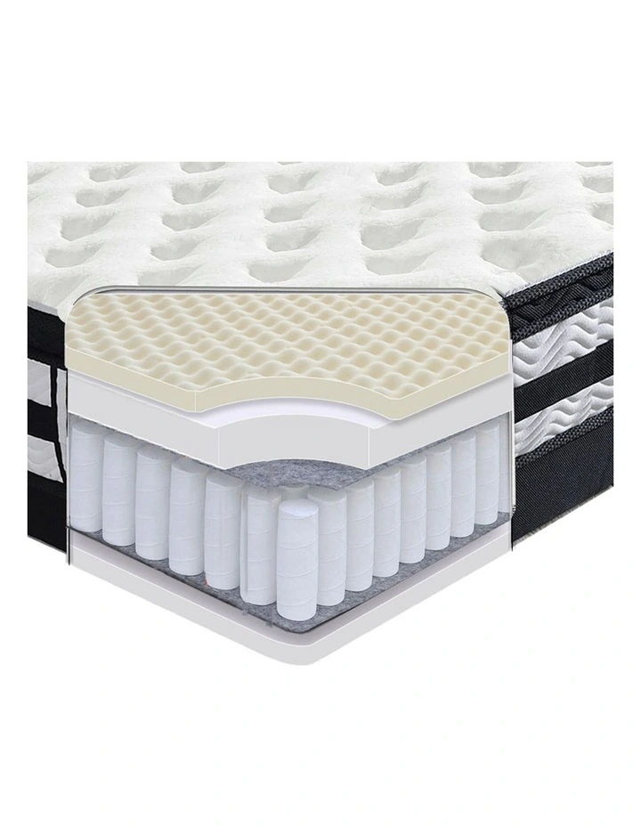 DreamZ Medium Firm Single Size Spring Mattress In White/Black | MYER