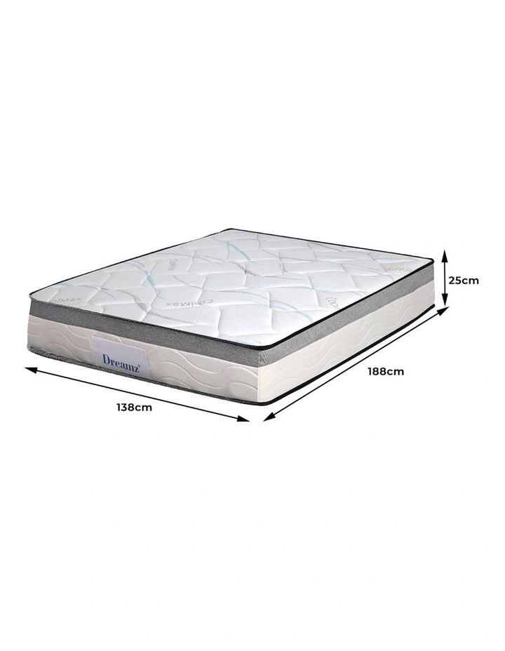 DreamZ Medium Firm Double Size Spring Mattress In White | MYER