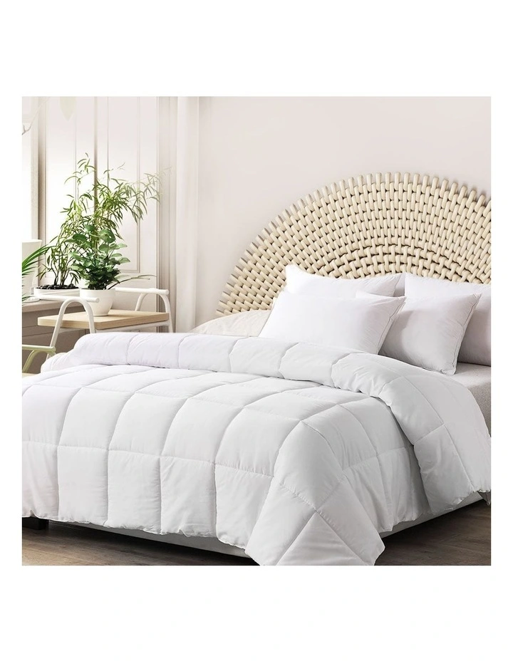 DreamZ All Season Quilt Siliconized Fiberfill Duvet King in White | MYER