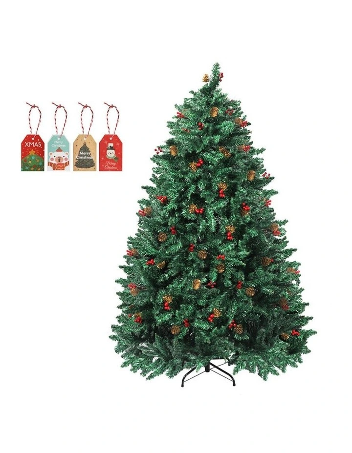 Santaco Christmas Tree With Pinecones And Berries 2.1M 7Ft in Green | MYER