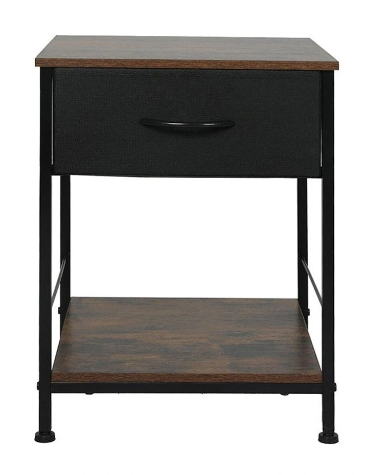 Levede Rustic Bedside Table in Brown | MYER