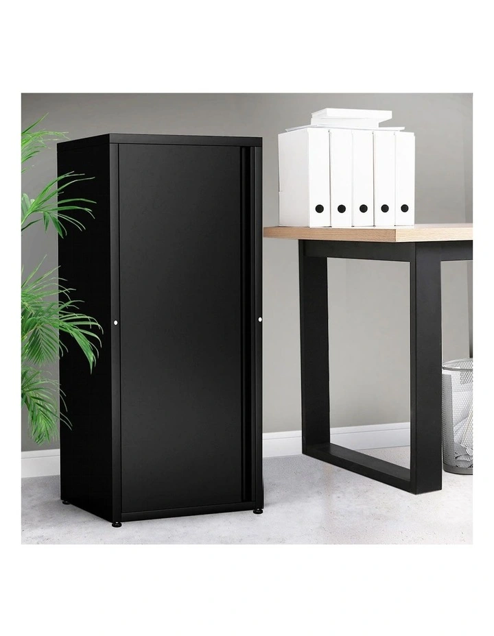 Levede Filing Cabinet Office Drawers in Black | MYER