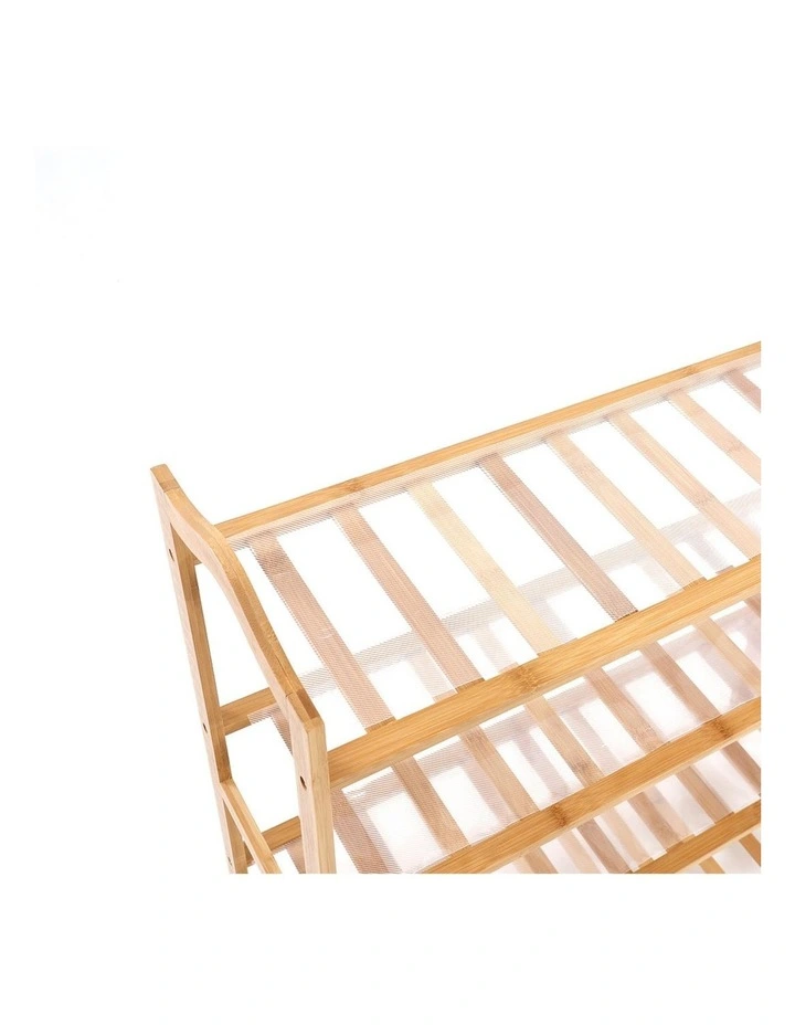 Sello Products 4 Tiers Bamboo Shoe Rack 80cm in Natural | MYER