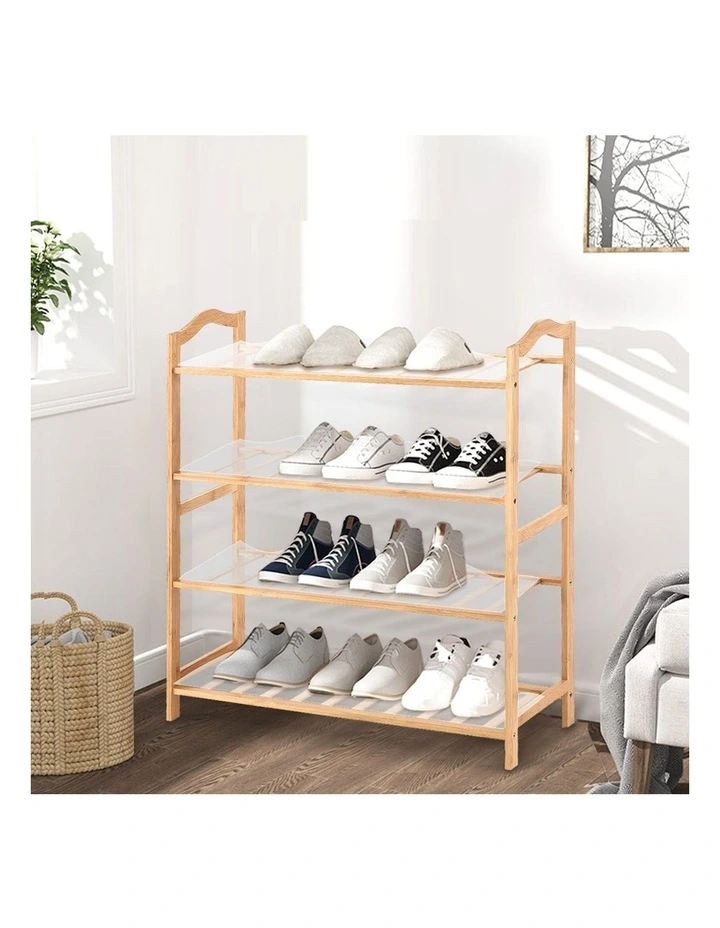 Sello Products 4 Tiers Bamboo Shoe Rack 80cm in Natural | MYER
