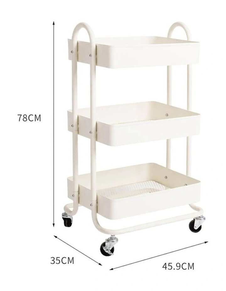 Levede 3 Tiers Kitchen Storage Trolley | MYER