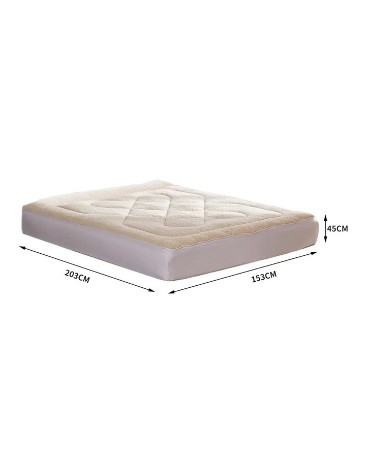 DreamZ Mattress Topper Underlay Reversible Mat Pad Protector Queen in ...