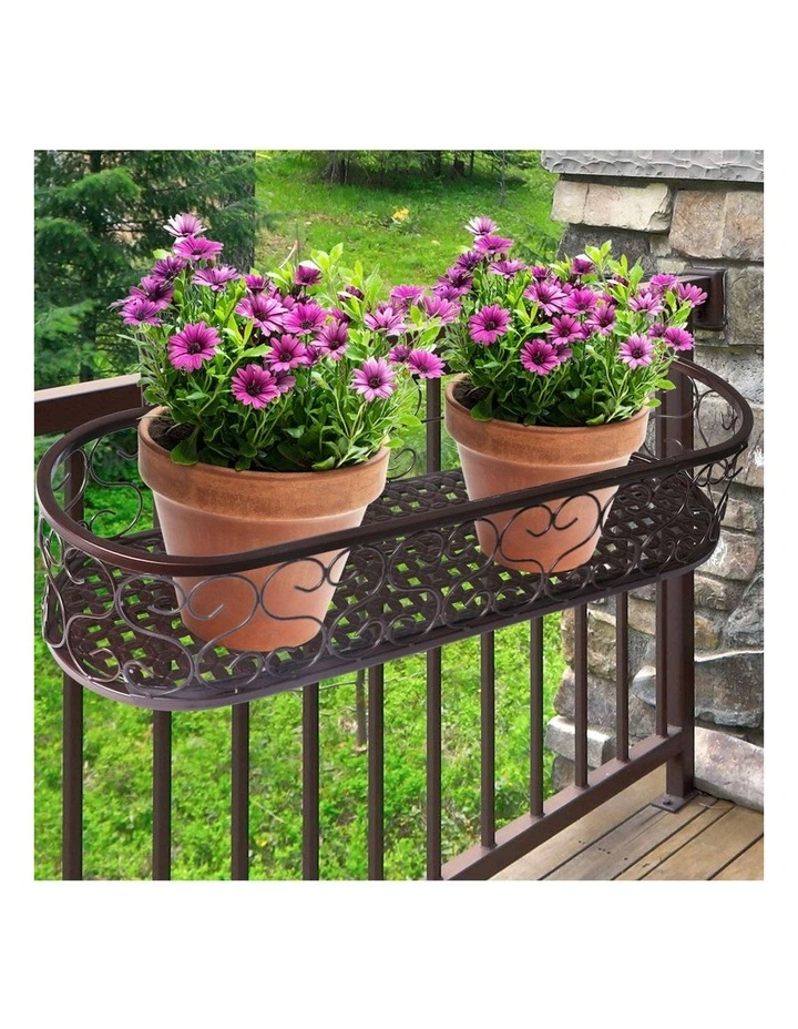 Levede Outdoor Indoor Hanging Flower Plant Stand in Brown | MYER