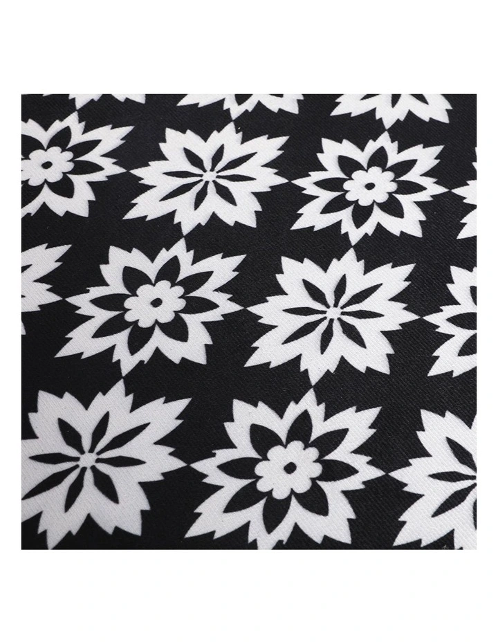 Marlow 2x Kitchen Non-Slip Floor Area Rugs 45x180cm/45x75cm in Black ...