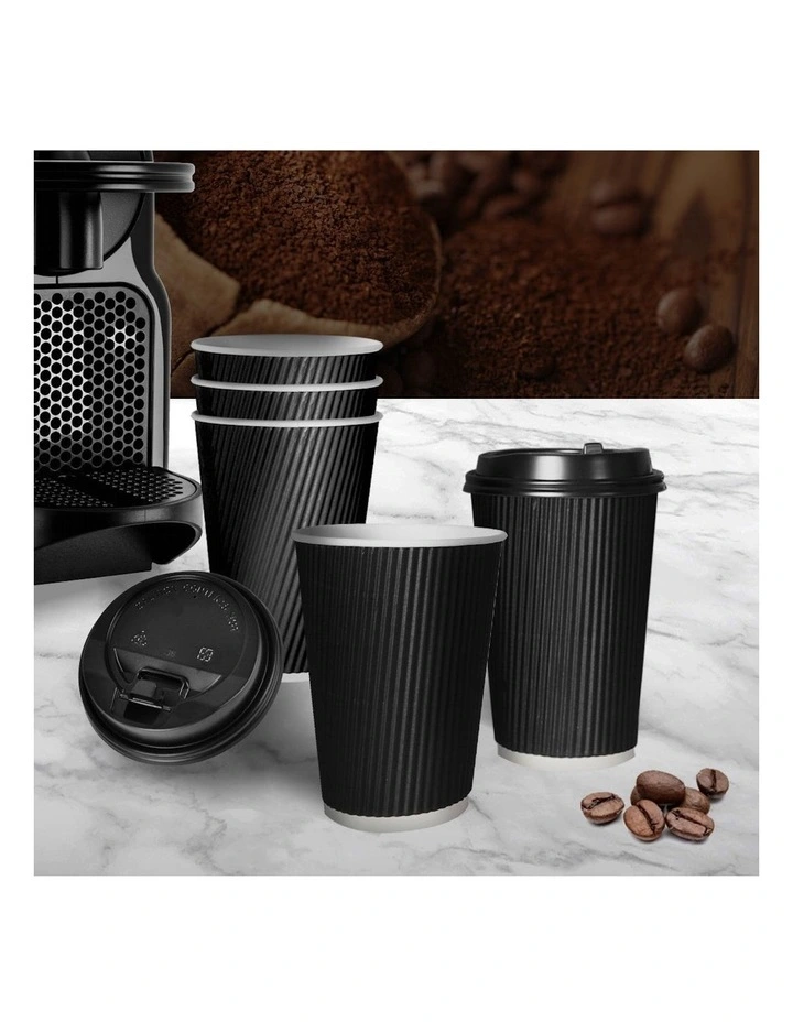 Toque Takeaway Paper Triple Wall Disposable Coffee Cups 16oz 50 Piece ...