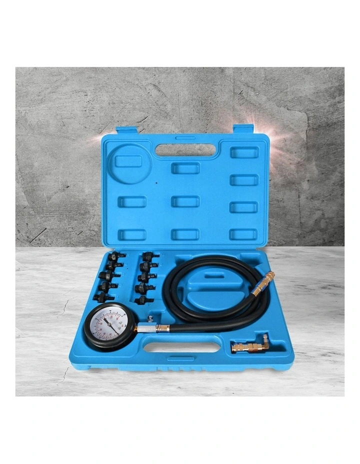 Traderight Engine Oil Pressure Test Tool Kit Gauge Diagnostic 12 Pieces ...